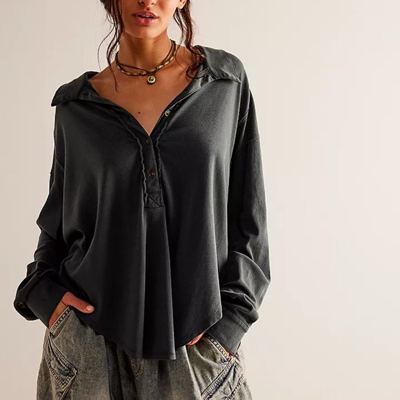 Free People | Tops | Nwt 68 Free People Medium Marine Fabio Polo We The ...